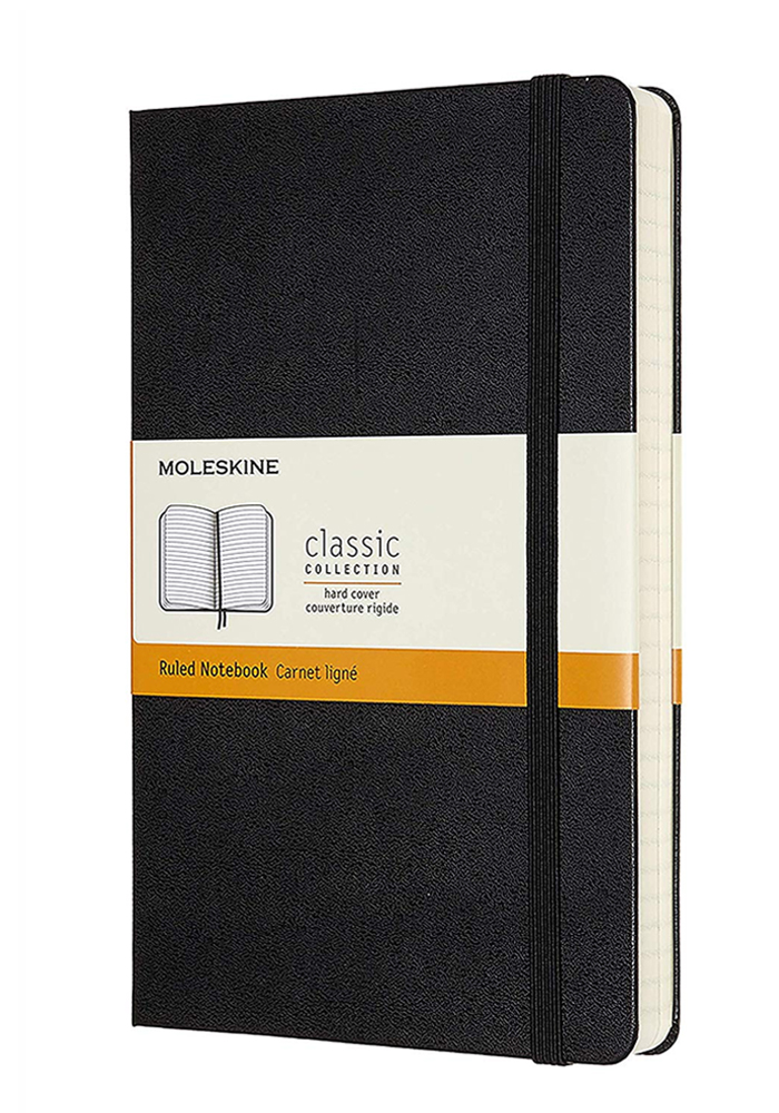 Notatnik Moleskine L duży (13x21cm) Gruby (400 stron) w Linię Czarny ... Notatnik Moleskine L duży (13x21cm) Gruby (400 stron) w Linię Czarny ...